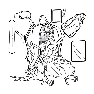 Burton Day Hiker 31 L Backpack Day Bag, True Black Ripstop