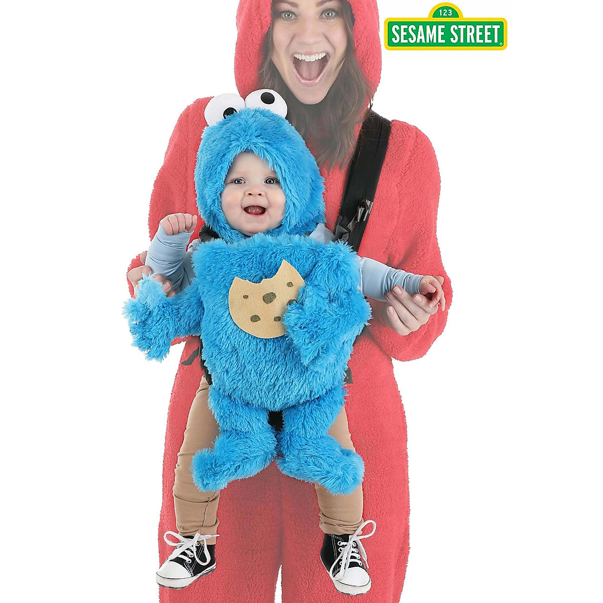 Fun Costumes Sesame Street Cookie Monster Baby Carrier Costume Accessory | Infant Costume for Cosplay Outfit Blue