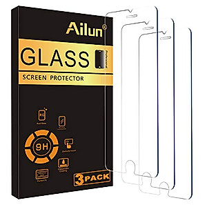 Ailun 0.33mm Screen Protector Compatible for iPhone 8,7,6s,6, 4.7-Inch, 3 Pack 2.5D Edge Tempered Glass,Case Friendly