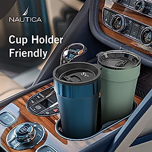 Nautica Smart Coffee Tumbler, Smart Water Bottle, Stainless Steel, Vacuum Insulated Water Bottle with Lid, LED Display Bottle, Keeps Hot or Cold, Urban Edition (Avantgarde Orange Water Bottle, 20 oz)