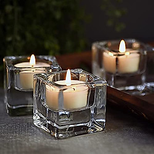 DEYBBY Scented Soy Tealights, Aromatherapy Soy Wax Candle Bulk|Clear Cup|12 Counts|Long Lasting|4 Hour Burn Time|Jasmine|for for Party and Home Decoration