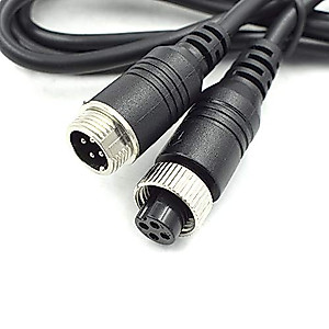 Hxchen 1M/3FT Car 4-Pin Aviation Video Extension Cable for CCTV Rearview Camera Truck Trailer Camper Bus Motorhome Vehicle Backup Monitor Waterproof Shockproof System