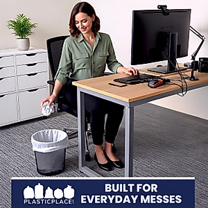 Plasticplace 8 Gallon Trash Bags â”‚ 0.7 Mil â”‚ White Drawstring Garbage Can Liners â”‚200 Count (Pack of 1)