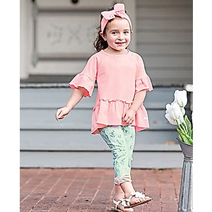 RuffleButts® Baby/Toddler Girls Pink Mia Top - 18-24m