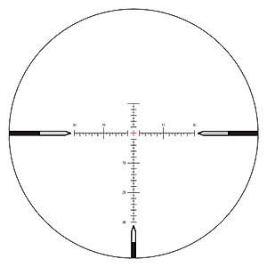 NIGHTFORCE SHV 4-14x56mm Second Focal Plane (F2/SFP) 30mm Tube Durable Precise Waterproof Fogproof Hunting Gun Scope, Center Only Illumination - Moar - 30 MOA - Center Illumination Reticle