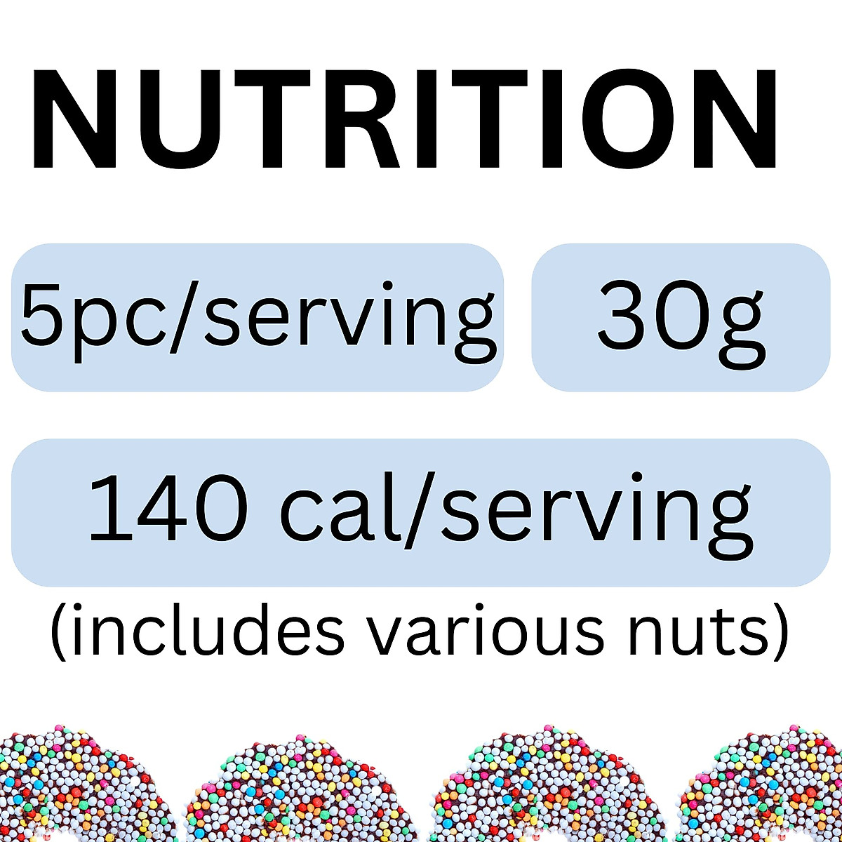 Needzo Hermann the German Chocolate Rings with Sprinkles, Ring Shaped Cookie Chocolates, Holiday Stocking Stuffers, Present Fillers, and More, 6.17 ounces