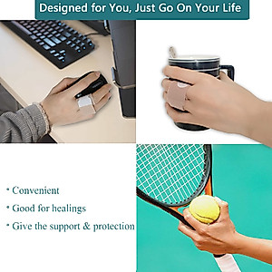 Jrery-KEY 14 Pack Buddy Finger Wraps for Arthritis Injury, Non-Slip Trigger Finger Splint Loops Straps Great Washable & Reusable for Broken Finger Support for Index Middle Pinky Fingers