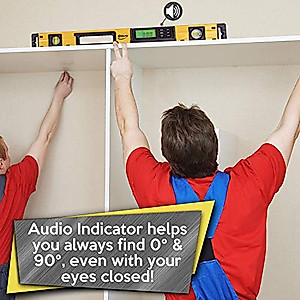 24-Inch Professional Digital Magnetic Level - IP54 Dust and Waterproof Electronic Level Tool - Get Master Precision with Shefio Smart Level, 2 AAA Batteries + Carrying Bag