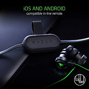 Razer Hammerhead Bluetooth Earbuds for iOS & Android: Sweat-Resistant Design - 8 Hr Battery - Custom-Tuned Dual-Driver Technology - in-Line Mic & Volume Control - Aluminum Frame - Matte Black/Green