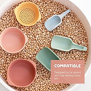 Inspire My Play - 3 x Silicone Nesting Scoops - Perfect for Sensory PlayTray - Sensory Bin Accessories - Special Education Classroom Supplies - Montessori Education Toys - Multi-Purpose Shovel - Coral