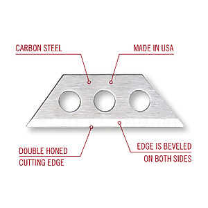 Excel Blades Mini Utility Knife Replacement Blades, Made in the USA, Multipurpose Carbon Steel Blade Replacements for Mini Box Cutters and Utility Knives, 1.1 x .375 x .018, 10-Pack