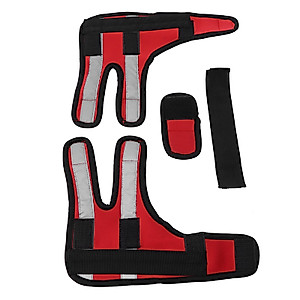 GLOGLOW 1 Pair Dog Front Leg Braces, Reflective Dog Shoulder Brace Front Leg Brace Canine Elbow Protector for Ligament Injuries Sprains(Red M)