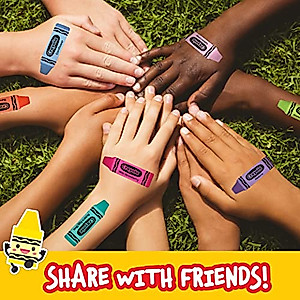 Crayola Shaped Antibacterial Kids Bandages, 100 CT | Great for Birthdays, Party Supplies, Stickers, Stocking Stuffer or White Elephant Gift | Adhesive Bandages for Minor Cuts, Scrapes, & Burns