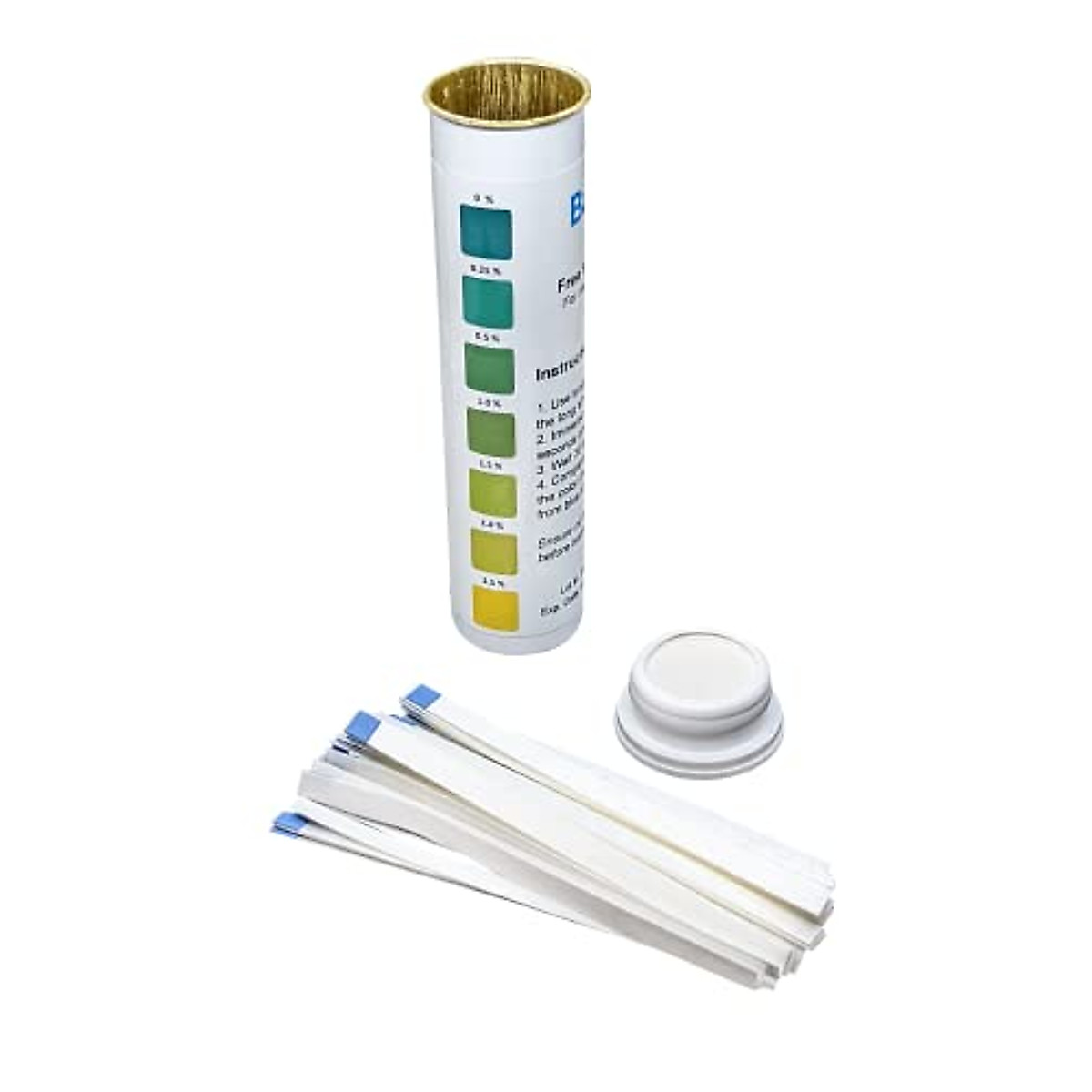 Frying Oil Quality Test Strips, Low Range Free Fatty Acid (FFA) 2.5% [Vial of 50 Test Strips]