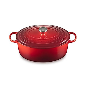Le Creuset Enameled Cast Iron Signature Oval Dutch Oven, 8 qt., Cerise