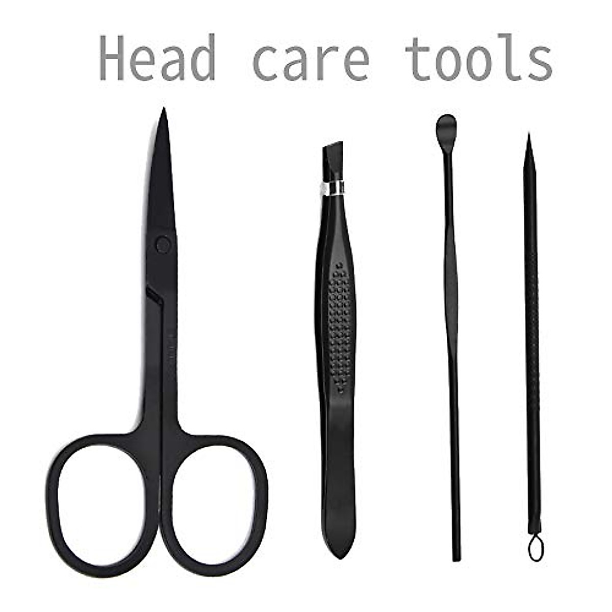 Manicure Set Nail Clippers Pedicure Kit，16 Pieces Stainless Steel Manicure Kit with PU Leather Case (Grey)