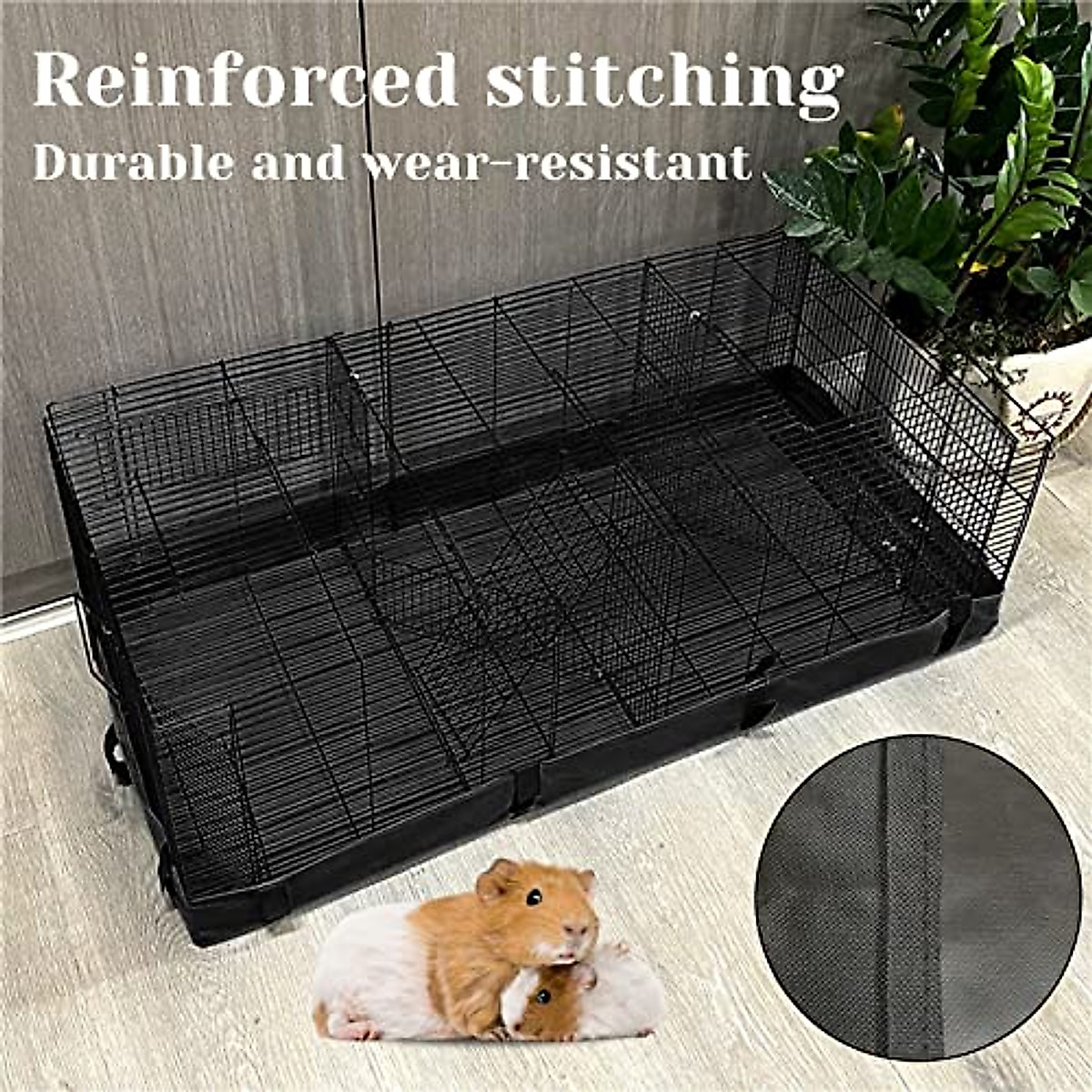 47x24 Guinea Pig Cage Liners Small Animal Habitat Canvas Bottom Liner Chinchilla Waterproof Oxford Cloth Cage Liners Pads Small Animals Cage Bedding Accessories for Ferrets Rabbits Hedgehog（Blue）