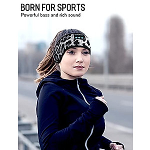 MUSICOZY Sleep Headphones Bluetooth Sports Headband, Wireless Music Sleeping Headphones Sleep Eye Mask Earbuds IPX6 Waterproof for Side Sleepers Workout Running Insomnia Travel Yoga Office, Pack of 2