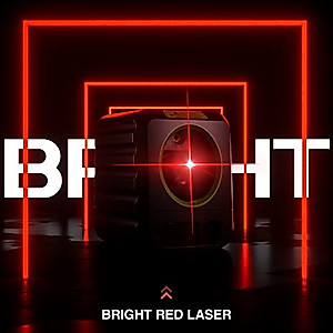 Huepar Laser Level, Self-Leveling Laser Level with Red Beam Cross Line Laser-Vertical and Horizontal Line, 66ft Alignment Laser Tool for Picture Hanging and DIY Application, Battery Included-B011R