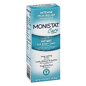 Monistat Instant Itch Relief Cream for Women, Maximum Strength Feminine Itch Care, 1 oz, 2 Pack