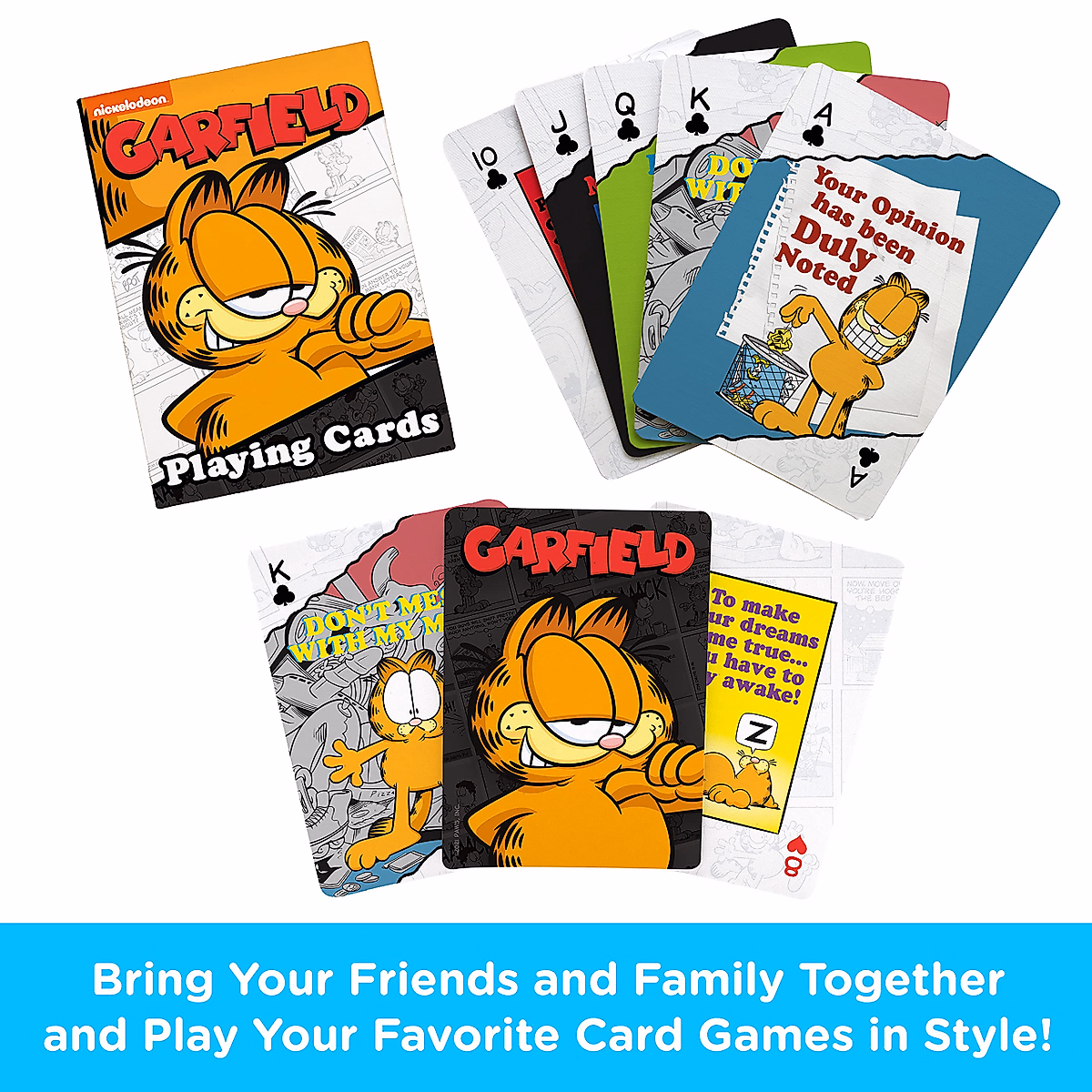 AQUARIUS Garfield Playing Cards - Garfield Themed Deck of Cards for Your Favorite Card Games - Officially Licensed Garfield Merchandise & Collectibles
