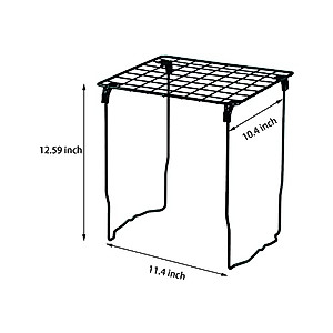 Tilami Stackable School Locker Shelf, 2 pc Steel Locker Organziers for School Locker, Office Locker Accessories, Fits for 12" Width Locker(Blue & Black)