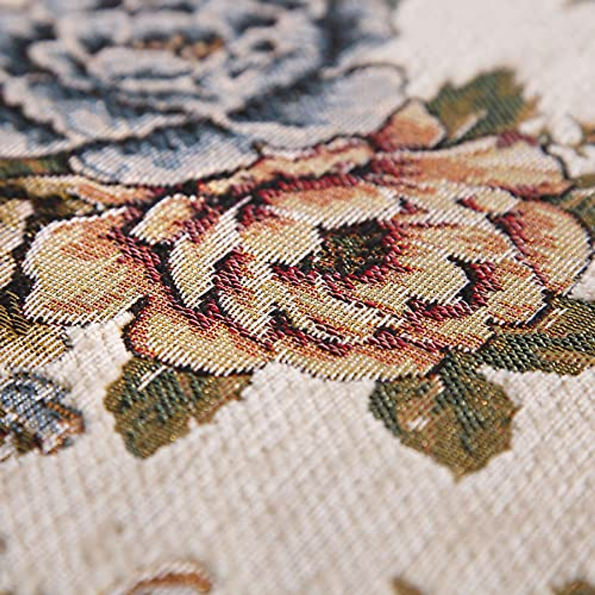 Happiness Decoration Chair Cushion Covers with Ties for Dining Chair Pads Set of 4 Linen Thick Non Slip U Shaped Seat Cushions for Kitchen Living Room Office Chair Decor Washable 17"x 16" (Red A, 4)