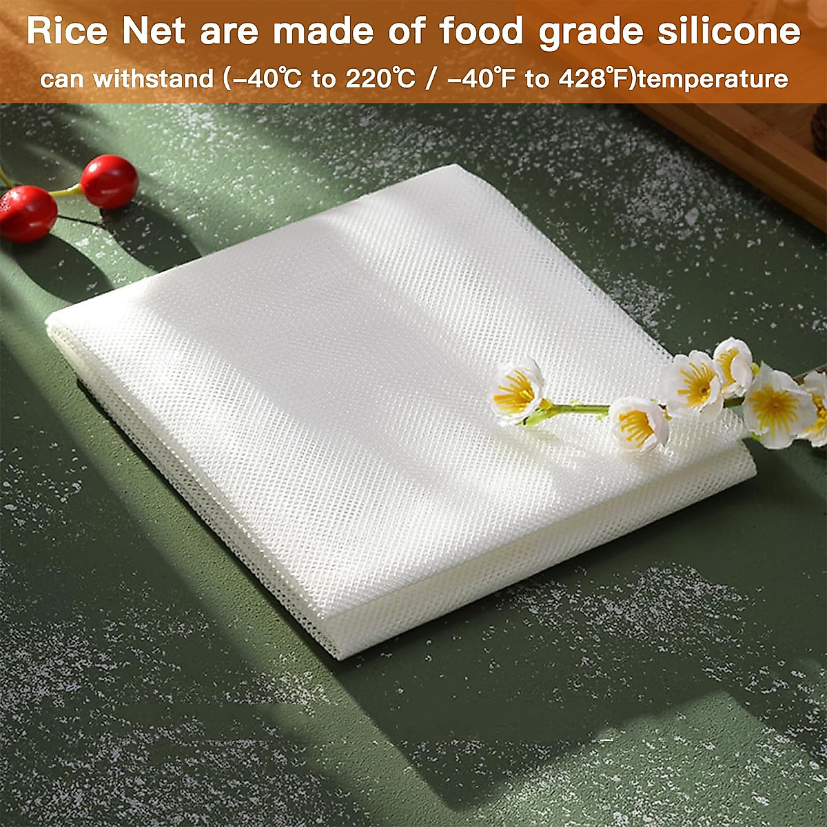 Rice Cooking Net,Non-Stick Rice Cooker Napkin,Reusable Home or Commercial Rice Net Napkin,Cooking Steam Cloth,Bamboo Steamer Mat 31" x 39" (1PCS White)