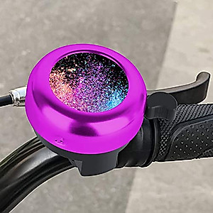 MZELQ Bicycle Bell Cute Clear Sound Adjustable Size Aluminum Bike Accessories Bell Ring for Girls Women Kids Adults (Glittery)