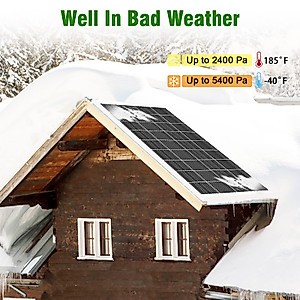 WERCHTAY 200 Watt Solar Panel 9BB Monocrystalline Cell, High-Efficiency Module PV Power Charger 12V Solar Panels for Homes Camping RV Battery Boat Caravan and Other Off-Grid Applications (200W)