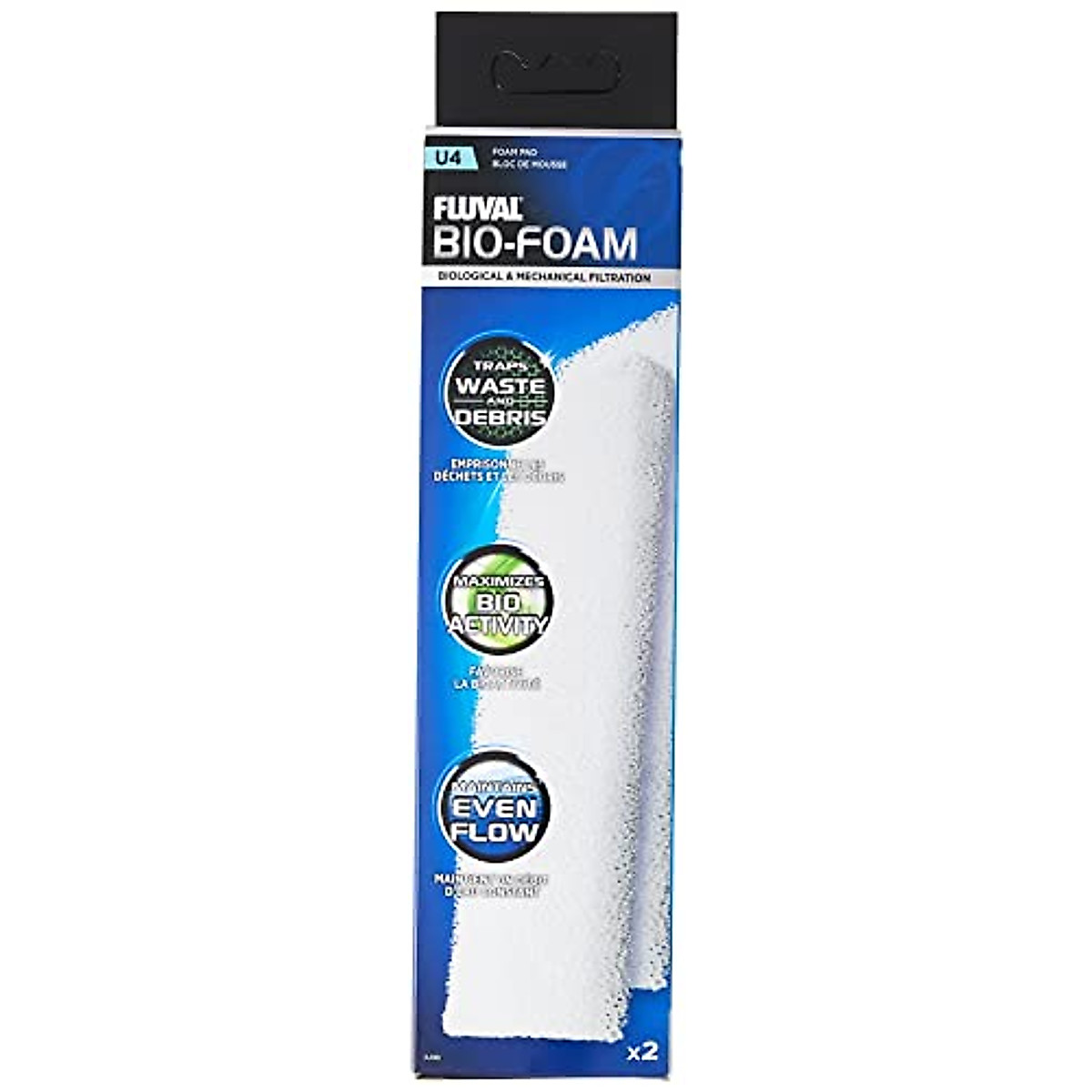 Fluval U4 Bio-Foam Pad, Replacement Underwater Aquarium Filter Media, A488