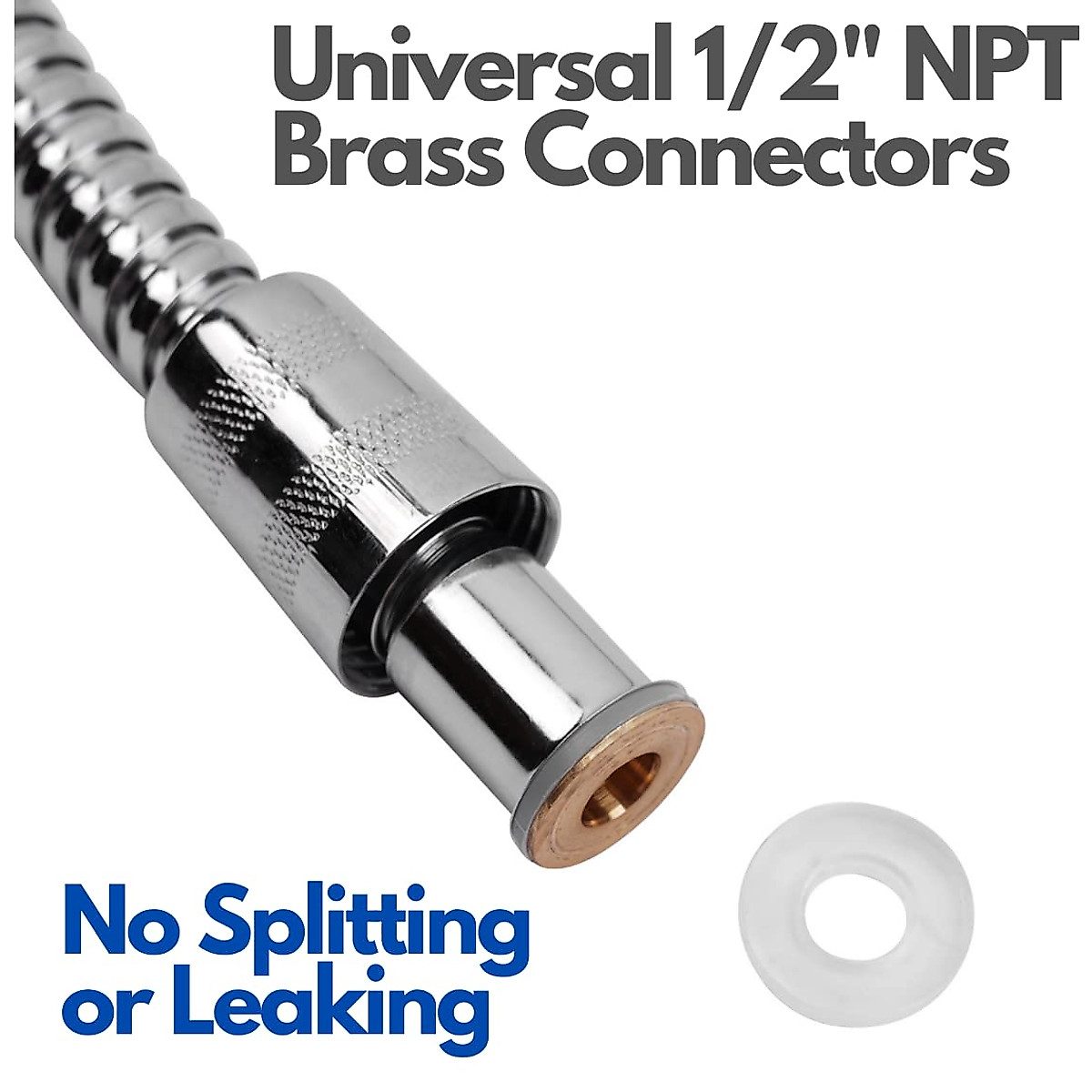 Shower Hose Extra Long Extension Attachment For Handheld Showerhead & Bidet - Flexible Replacement For Stainless Steel Metal Shower Cord - 2m 79inch