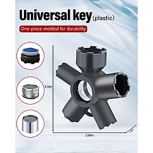 10-in-1 Faucet Aerator Removal Tool Kit, Heavy-duty Aerato Key for Threaded and Housed Aerateors,Fits M16.5 M18.5 M21.5 M22 M24 M28 TT TF STD TJ Sizes, Faucet Tool for Home Repair and Plumbing