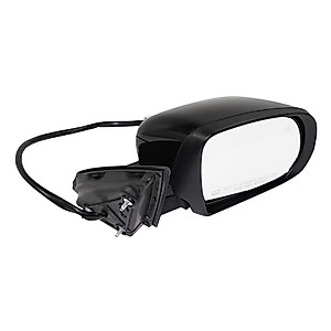 Kool Vue Driver & Passenger Side Power Heated Mirrors for Jeep Cherokee 2014-2018 Manual Fold With Signal Light, Blind Spot Monitor, Puddle Lamp & Auto-Dimming; Without Memory Paintable