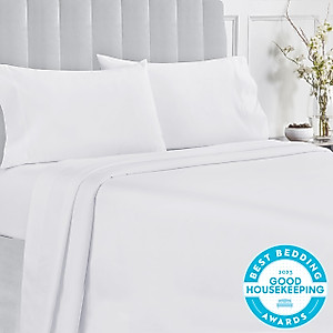 California Design Den Soft 100% Cotton Sheets, Full Size Sheet Sets, 4 Pc, 400 Thread Count Sateen Bedding, Deep Pocket Sheets, Cooling Sheets, Full Size Sheets, Breathable Bed Set (Indigo Navy Blue)