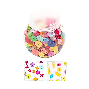 COHEALI 800 Pcs Christmas Wood Buttons Nativity Toy Botones Decorativos para Manualidades Wood Sewing Buttons Xmas Colorful Buttons Craft Toys Water Table Toys Craft Buttons Scrapbook Love