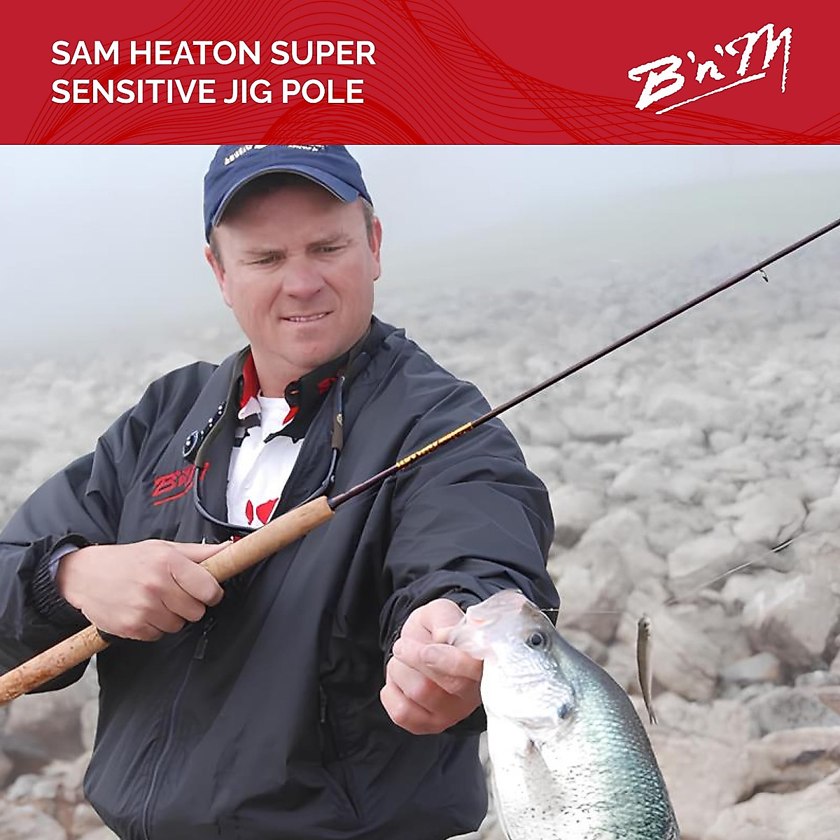 B'n'M Poles - Sam Heaton Super Sensitive Jig Pole, 9 Foot (2 Sections)