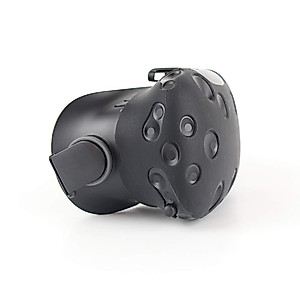 Meijunter VR Protective Silicone Case for HTC Vive Controller/Headset - Soft-Touch Handle Cover Accessories (Black)