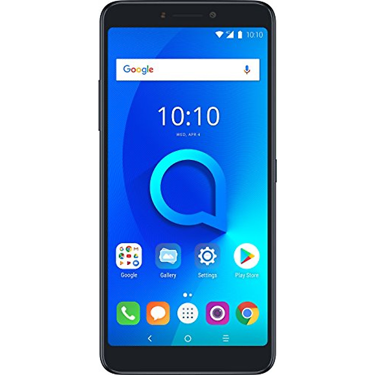 Alcatel 3V Unlocked Smartphone (AT&T/T-Mobile) - 6" 18:9 HD Display, 12MP Rear Dual Camera, Android 8.0 Oreo - Spectrum Black (U.S. Warranty)