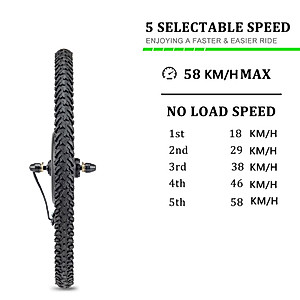 Ktaxon Electric Bike Conversion Kit, 48V 1000W Ebike Conversion Kit, 26" Front/Rear Wheel E-Bike Conversion Kits with PAS, LCD Display, Aluminum Alloy Frame and Gearless Hub Motor (Front Wheel)