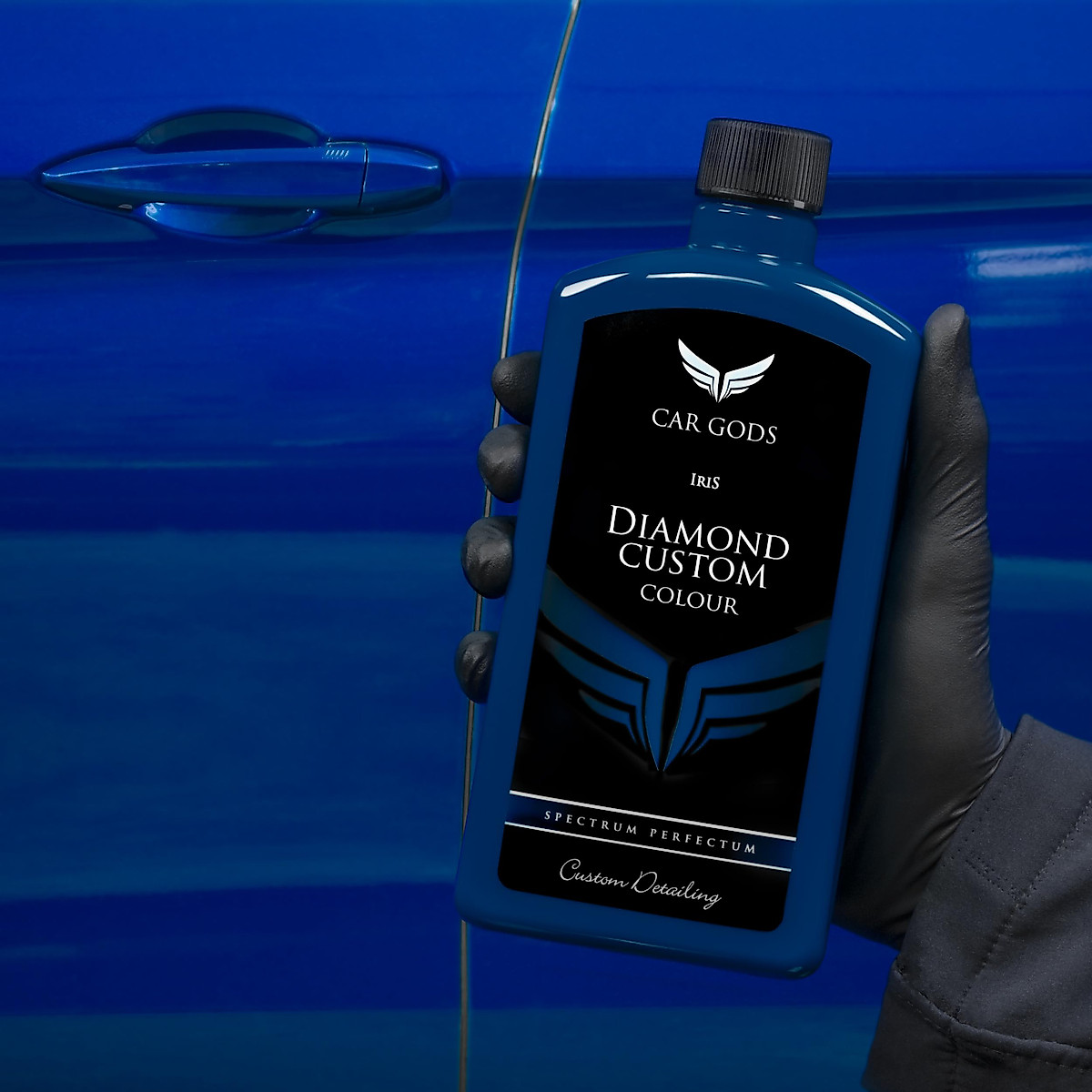 Car Gods Iris Custom Color Dark Blue 3-in-1 Polish Wax Color Restorer & Scratch Remover, 16 Colors Available, 17 Fl Oz