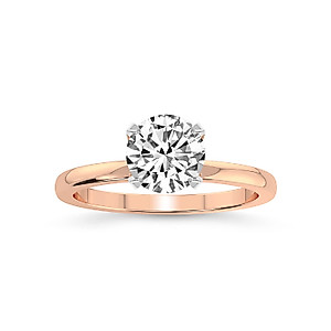 2 Carat | IGI Certified Round Shape Lab Grown Diamond Engagement Ring | 14K Or 18K in White, Yellow Or Rose Gold | Lyla Hidden Accents Solitaire Diamond Engagement Ring | FG-VS1-VS2 Quality Friendly Diamonds