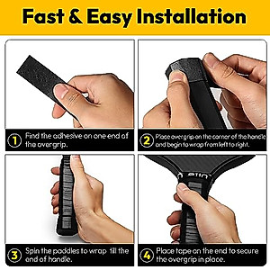 A11N Pickleball Grip Tape 30-Pack - Absorbent, Easy Application, Dry-Feel Paddle Grips for Enhanced Performance, White