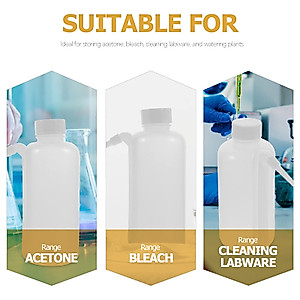 Hemobllo Safety Wash Bottles- Unitary Wash Bottles PE Squirt Bottles Lab Squeeze Bottle Chemical Wash Bottle, Lab Water Squirt Bottle Watering Tool Tattoo Wash Bottle (4PCS)