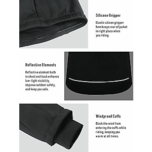 qualidyne Men's Winter Cycling Jacket Thermal Fleece Lined Bicycle Biking Jacket Cold Weather Windproof Softshell Windbreaker