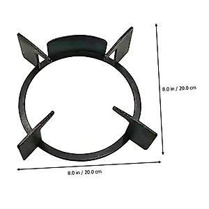 OSALADI 2 Pcs Gas Stove Bracket Shelf Holders Stand Stove Rack Gas Burner Shelving Brackets Wok Support Rack Kitchen Stove Accessory Stove Pot Rack Milk Pan Stand Gas Stoves Black