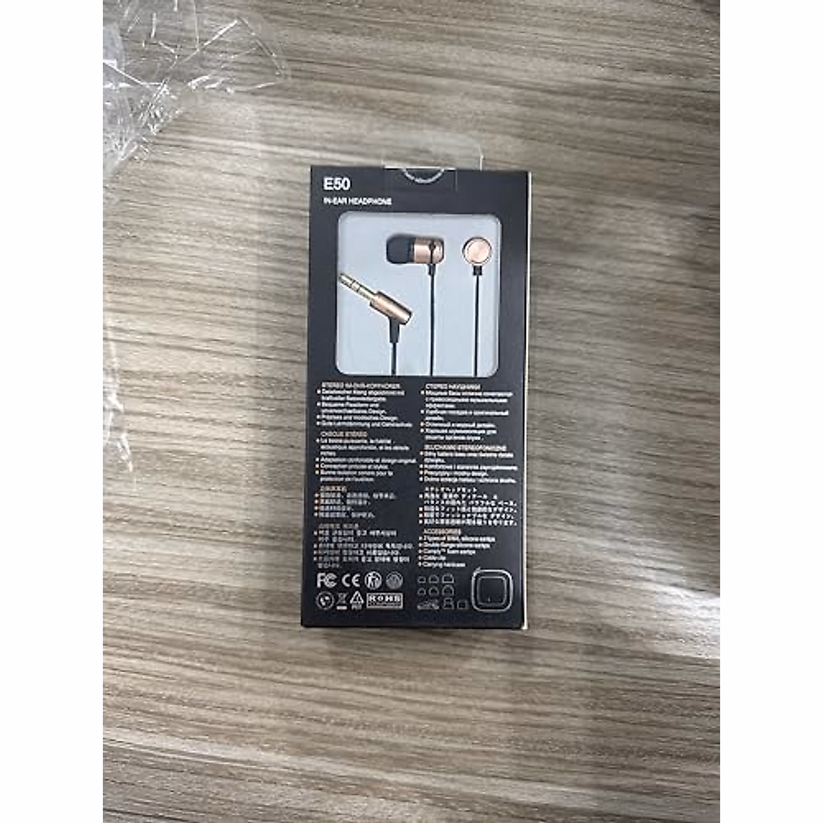 SoundMAGIC E50 Wired Earbuds No Microphone in Ear Monitor HiFi Earphones Noise Isolating Headphones Comfortable Fit Black Gold