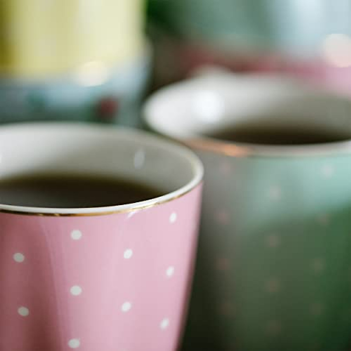 BTaT- Royal Coffee Mugs, 12 oz, Set of 8, Floral Mugs, Porcelain Bone China, Tea Mug, Coffee Cups, Coffee Mug Set, Large Coffee Mugs, Coffee Cups Set, Mugs for Coffee, Tea Cups