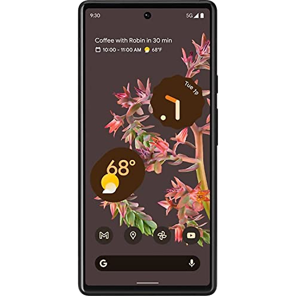 Google Pixel 6 – 5G Android Phone - Unlocked Smartphone with Wide and Ultrawide Lens - 128GB - Stormy Black