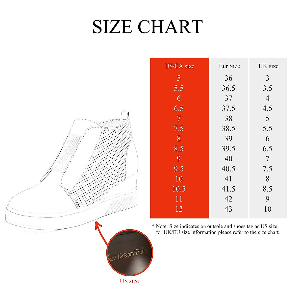 DREAM PAIRS Women’s Platform Wedge Sneakers Ankle Booties,Size 6,Black,Wedge-SNKR